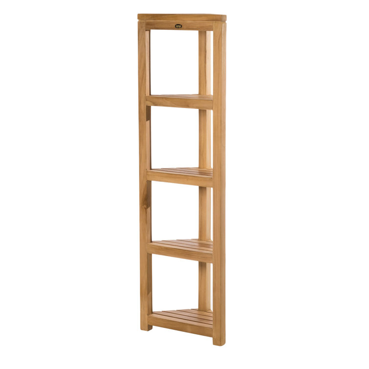 Loon Peak® Ellie Maye Solid Wood Freestanding Bathroom Shelves Wayfair